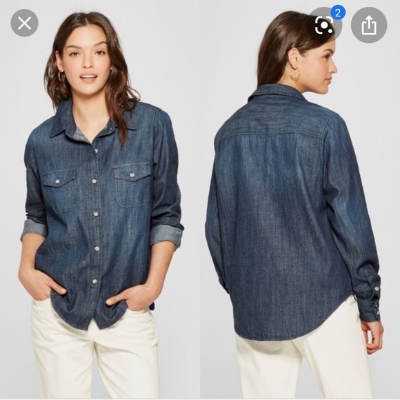 Universal Thread | Tops | Universal Thread Button Down Denim Shirt ...